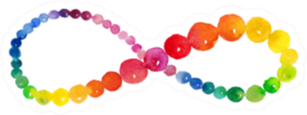 Colorful Infinity Sign, Watercolor Dot Sticker