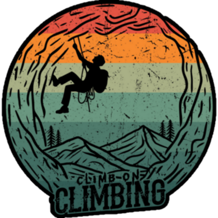 Colorful Rock Climbing Sticker