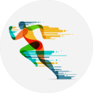 Colorful Runner Sticker
