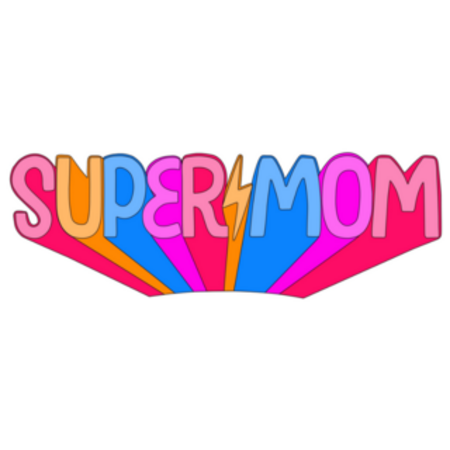 Colorful Super Mom Sticker