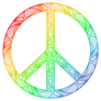 Colorful Zentangle Peace Sign Sticker
