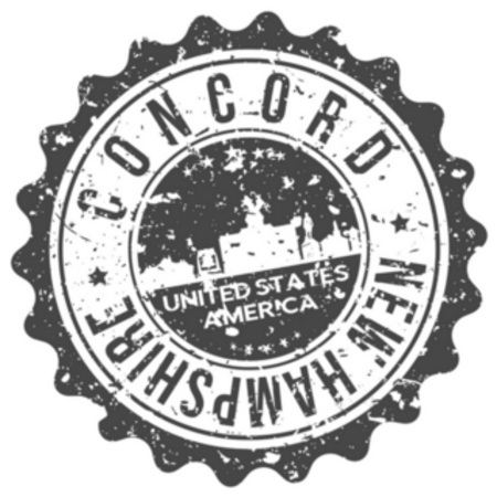 Concord New Hampshire City Skyline Sticker