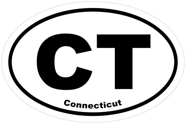 Connecticut Ct Oval Sticker Shipped Fast & Free!