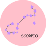 Constellation Of The Zodiac Sign Scorpio Purple Sticker