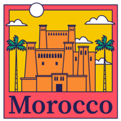 Cool Cartoon Country Morocco Sticker