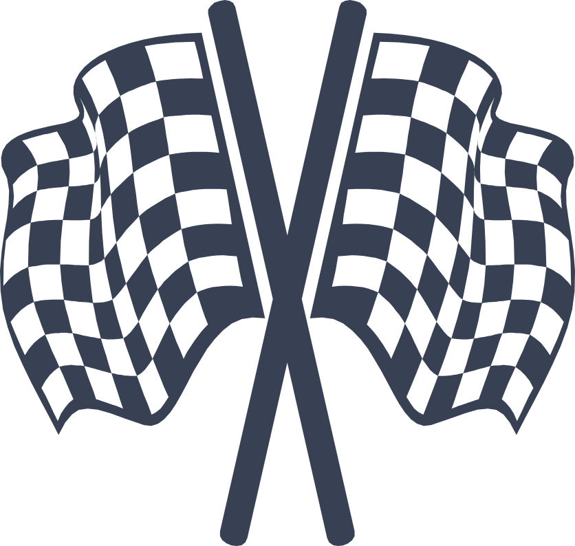 Cool Checkered Racing Flags Sticker Shipped Fast & Free!