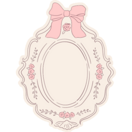 Coquette Oval Frame Sticker