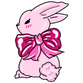 Coquette Rabbit Sticker