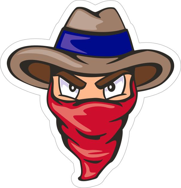 Vibrant, High-Quality Cowboy Bandit Mascot Stickers