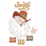 Cowboy Christmas Santa Sticker