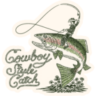 Cowboy Fishing Sticker