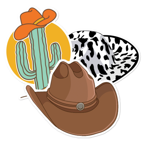 Cowboy Hat Stickers | Country Boy Stickers for Trucks