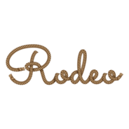 Cowboy Lettering Rodeo Rope Sticker