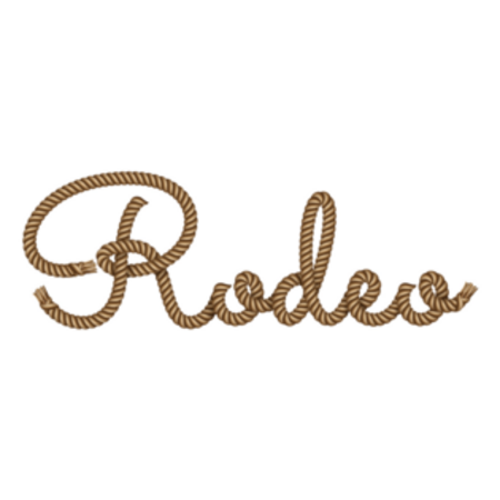 Cowboy Lettering Rodeo Rope Sticker