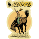 Cowboy Rodeo Riding Horse Sticker