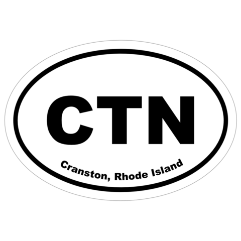 Cranston, Rhode Island Oval Stickers