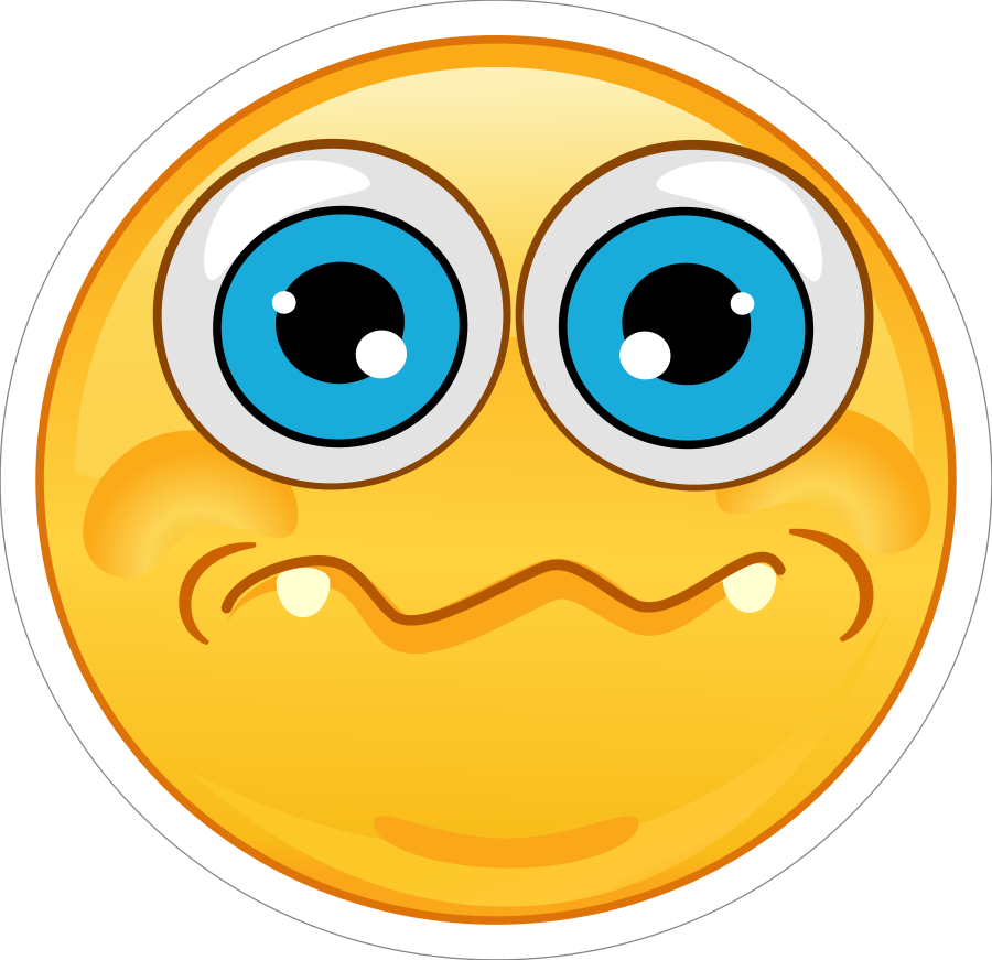 Crazy Quivering Lip Emoji Sticker Shipped Fast & Free!