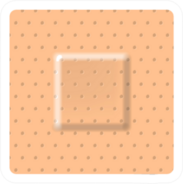 Creative Square Illustration Of Adhesive Bandage Sticker