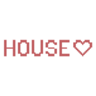 Cross-stitch House Sticker