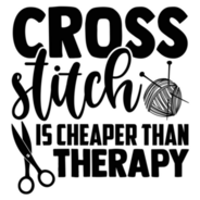Cross Stitch Therapy Sticker