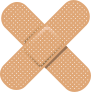 Vibrant, High-Quality Crossed Band Aid Bandage Stickers