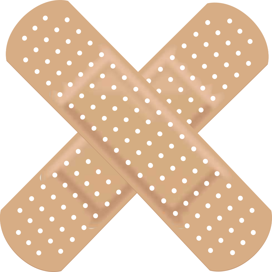 Order Your Crossed Standard Bandage Sticker Today - Free Shipping!