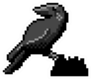 Crow Bird Cartoon 8bit Pixel Art Style Sticker