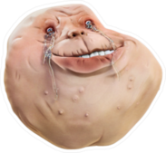 Crying Forever Alone 3D Meme Sticker