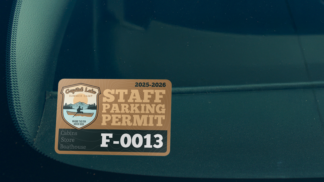 Custom Rectangle Parking Permits | Durable & USA Made