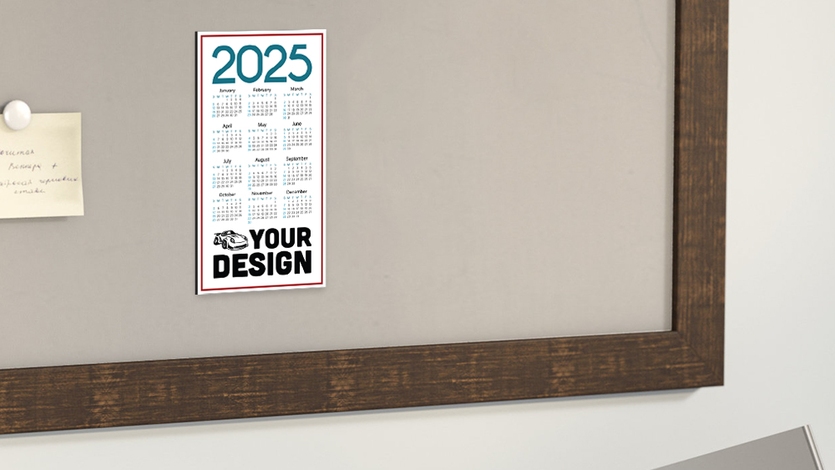 Custom 2025 Tall Calendar Magnet Magnets (Car & Fridge) No Minimum