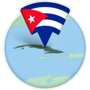 Cuba Map Marker Sticker