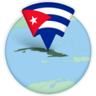 Cuba Map Marker Sticker
