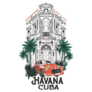 Cuba Typography Sticker