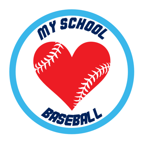 Custom Baseball Magnet with Heart Seams and text