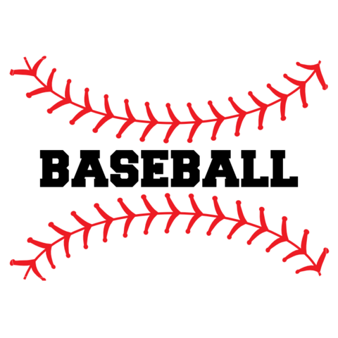 Custom Baseball Seams with Text Magnet