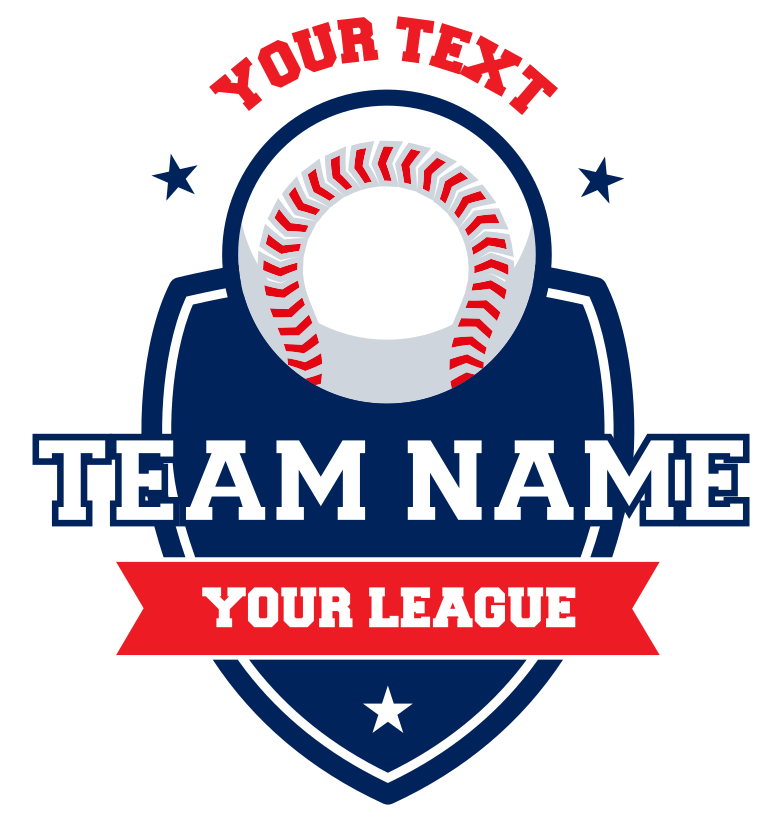 Custom Baseball Shield Magnet with Text