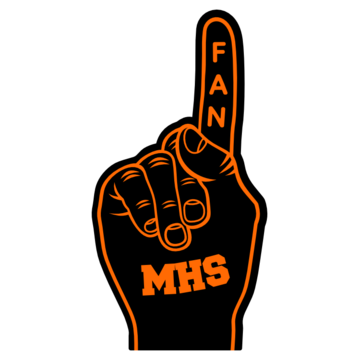 Custom Number One Fan Hand Shaped Sticker