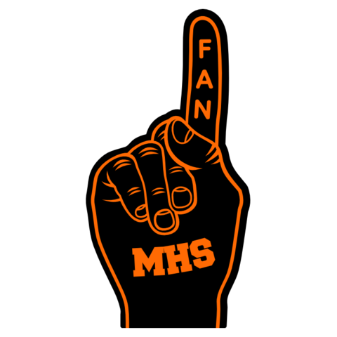 Custom Number One Fan Hand Shaped Sticker