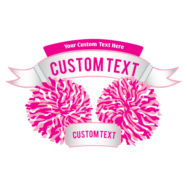 Custom Cheer Car Decal | Pom Pom Sticker | Car Stickers
