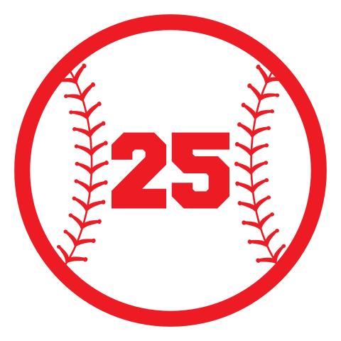 Custom Circle Baseball Magnet with Number | Team Pride Magnets