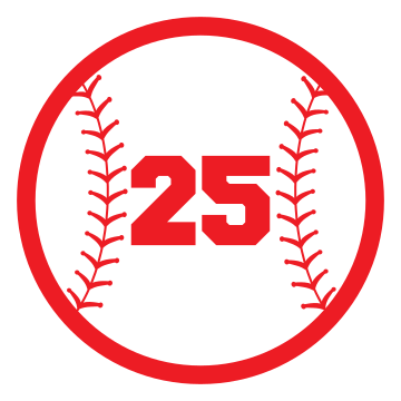 Custom Circle Baseball Magnet with Number | Team Pride Magnets