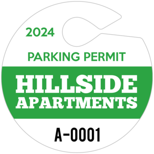 Apartment Parking Permit Stickers for Resident Vehicles