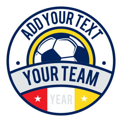 Personalized Sunset Soccer Circle Decal