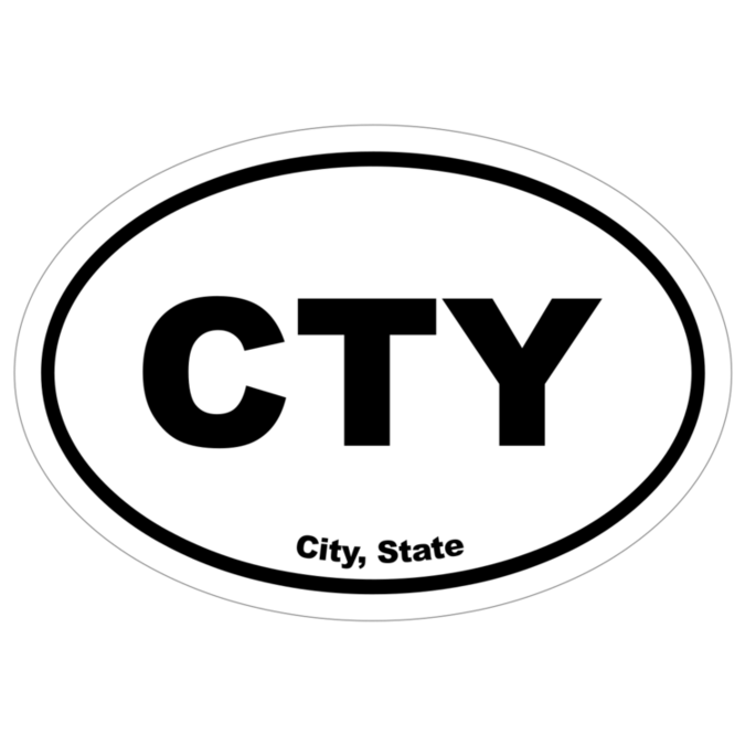 Custom City Oval Stickers