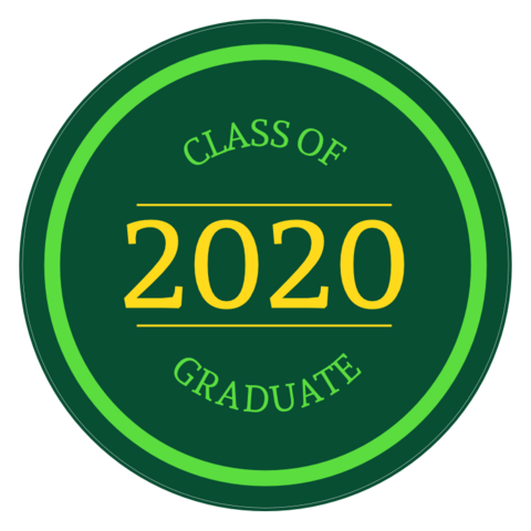 Custom Class of 2020 Graduation Circle Sticker