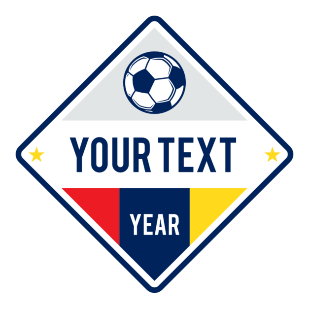 Personalized Diamond Soccer Emblem Decal