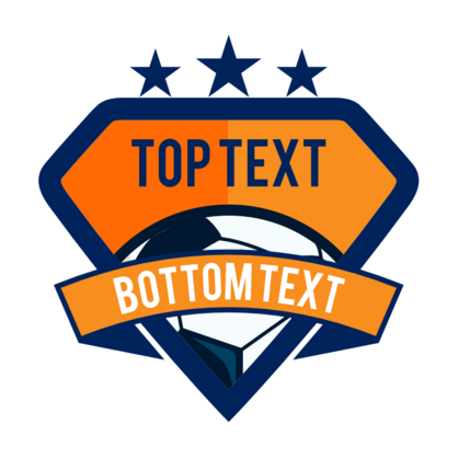 Custom Diamond Shaped Soccer Sticker with Your Text