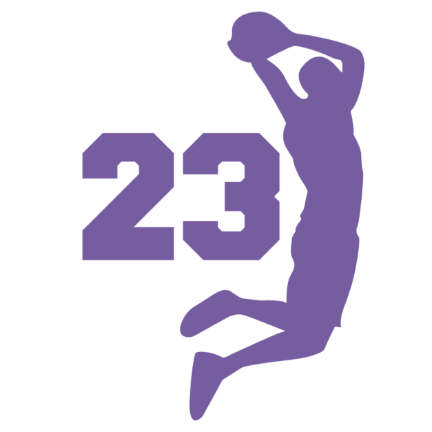 Custom Dunking Basketball Sticker with Your Number