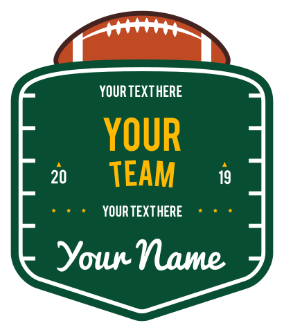 Custom Football Badge Sticker | Football Car Decal | Car Stickers