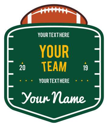 Custom Football Badge Sticker | Football Car Decal | Car Stickers